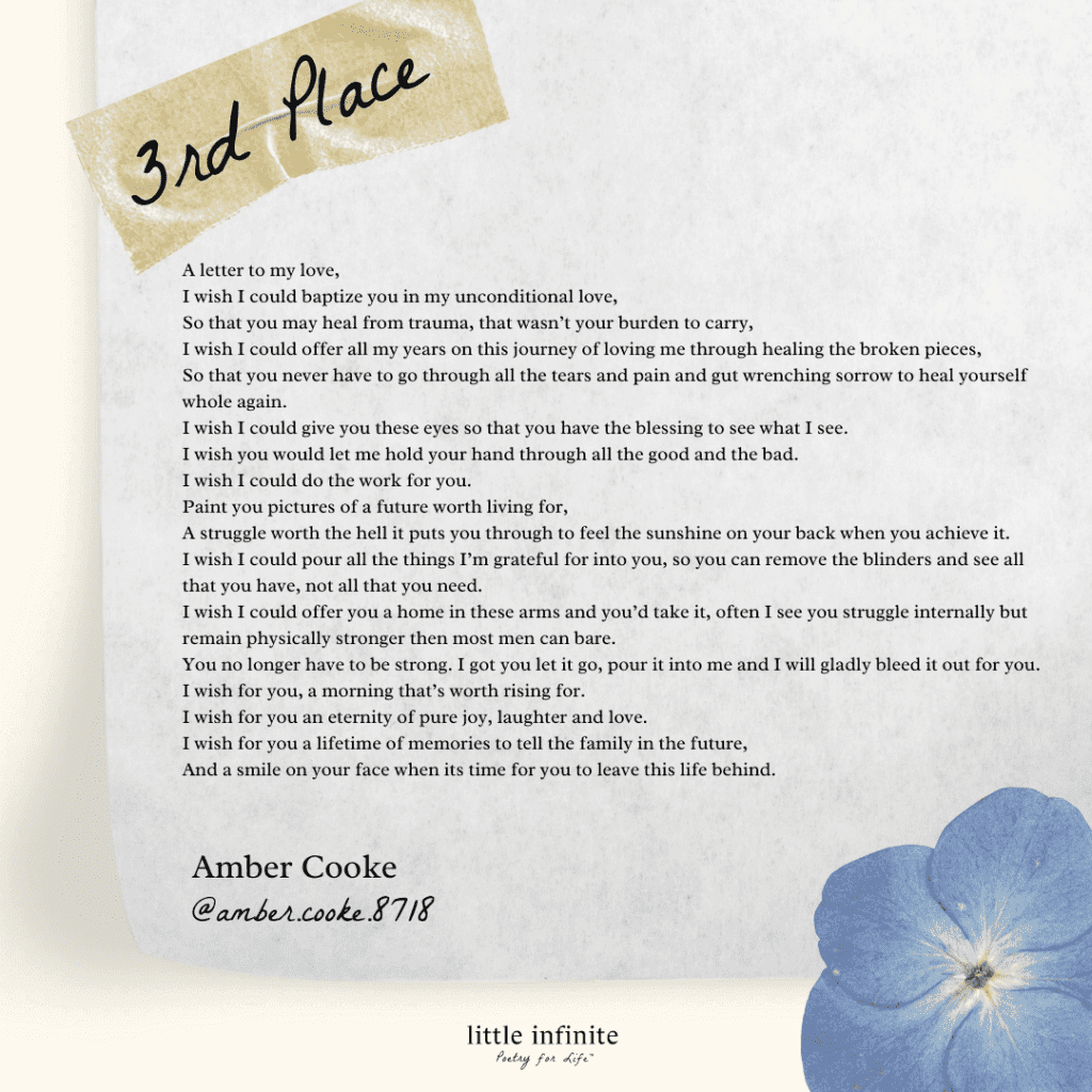 A Letter to Your Love Poetry Contest Winners - Little Infinite